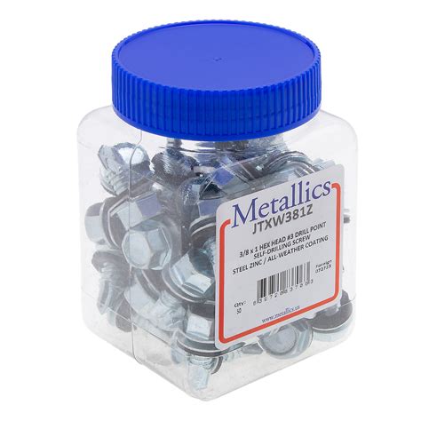 14 14 X 78 In 516 Hex Head Self Drilling Screws With Bonded Sealing