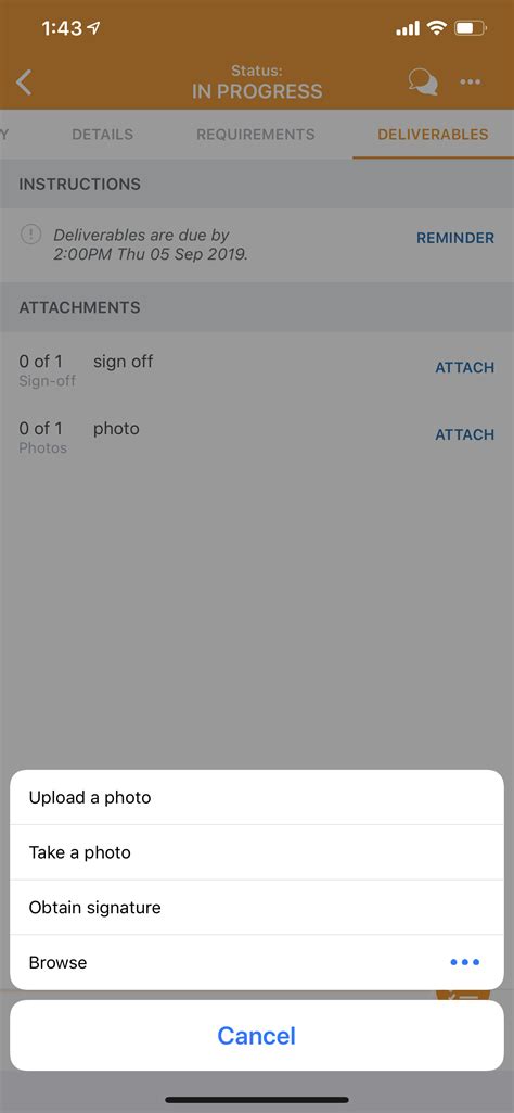 How Do I Upload Deliverables Via The Mobile App Help Center