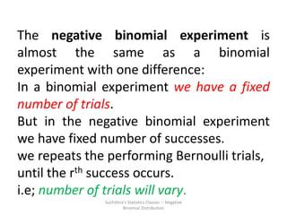 Negative Binomial Distribution PPTX