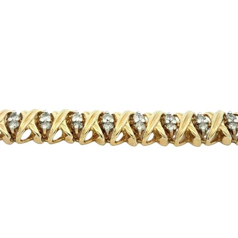 18ctw Diamond Bracelet In 14k Yellow Gold Etsy