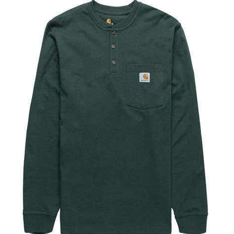 Carhartt Workwear Pocket Long Sleeve Henley Shirt Mens