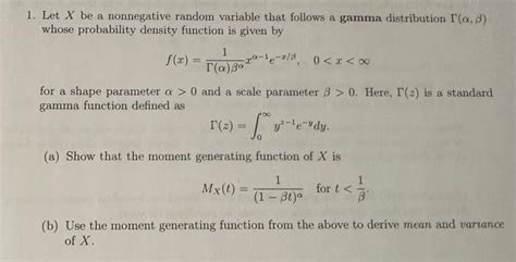 solved 1 let x be a nonnegative random variable that