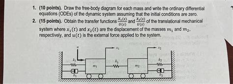 Solved (10 ﻿points). ﻿Draw the free-body diagram for each | Chegg.com