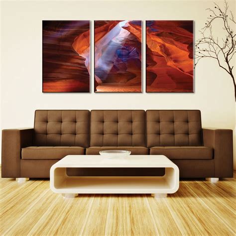 Red Cavern 3 Panel Custom Photo Into Canvas Australia Wall Art Cheap Online