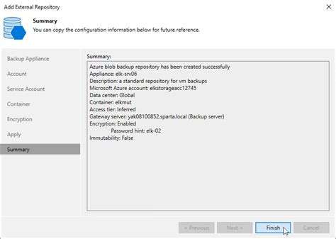 Step 8 Finish Working With Wizard Veeam Backup For Microsoft Azure Guide