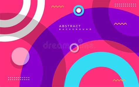 Colorful Abstract Circle Geometric Background Design Pop Modern