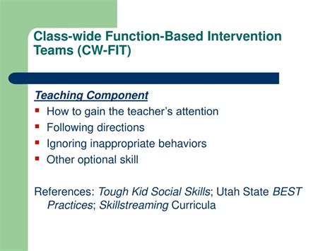 Ppt Effects Of The Class Wide Function Based Intervention Team “cw