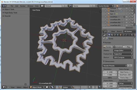 Add On Snowflake Fractal Generator BlenderNation
