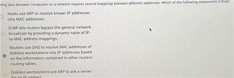 Solved Ting Data Between Computers On A Network Requires Several