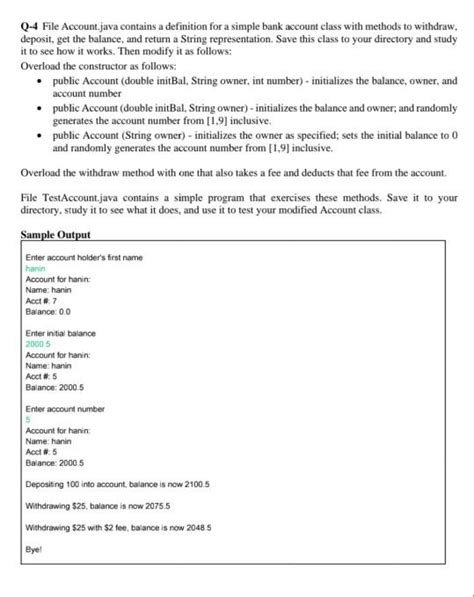 solved q 4 file account java contains a definition for a