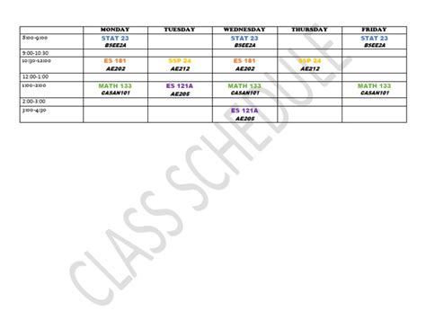 Class Sched Pdf