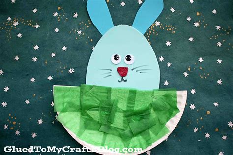 Paper Plate Easter Bunny Hiding In The Grass Craft
