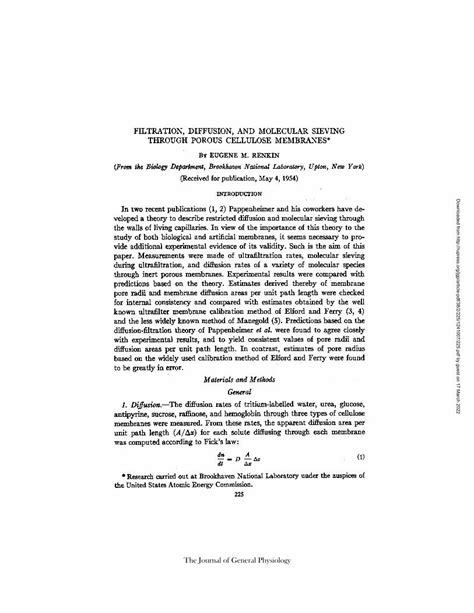 Pdf Filtration Diffusion And Molecular Sieving Dokumen Tips