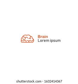 Brain Logo Silhouette Top View Design Stock Vector Royalty Free Shutterstock