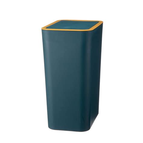Lanema White Push Open Trash Container Large Capacity Trash Can For