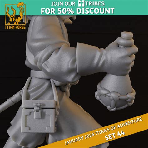 3d Printable Rpg Dnd Hero Characters Titans Of Adventure Set 44 By