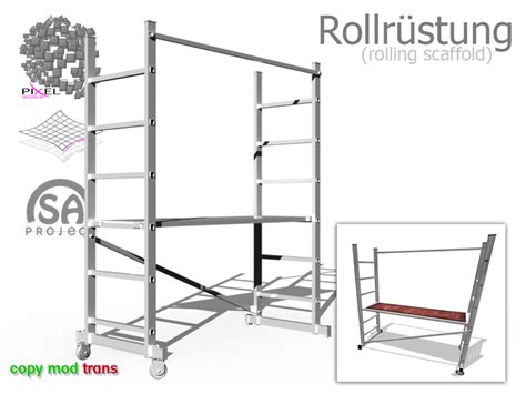 Second Life Marketplace Rolling Scaffold For Painter And Builder
