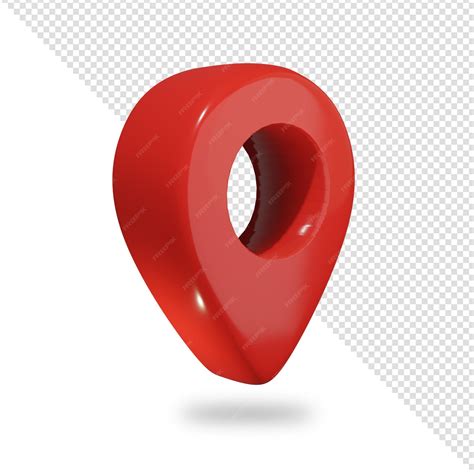 Premium Psd 3d Render Red Location Pin Psd Red Realistic Map Pin Gps Pointer Markers Pointer