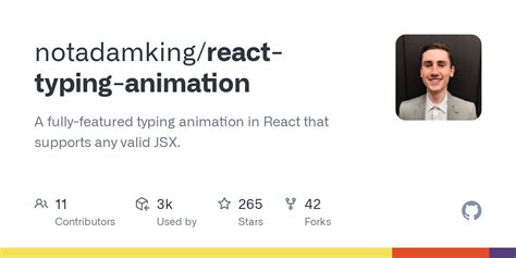 Github Notadamkingreact Typing Animation A Fully Featured Typing