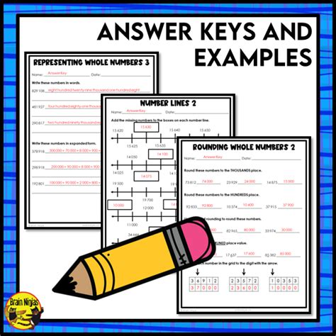 Number Concepts Interactive Math Unit Paper Grade 4 Brainninjas