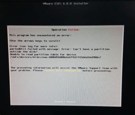 ESXi Install Can T Have A Partition Outside The Disk Virtualization Howto