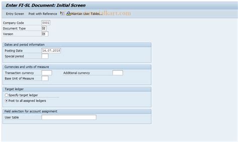 GB SAP Tcode Document Entry For Local Ledgers