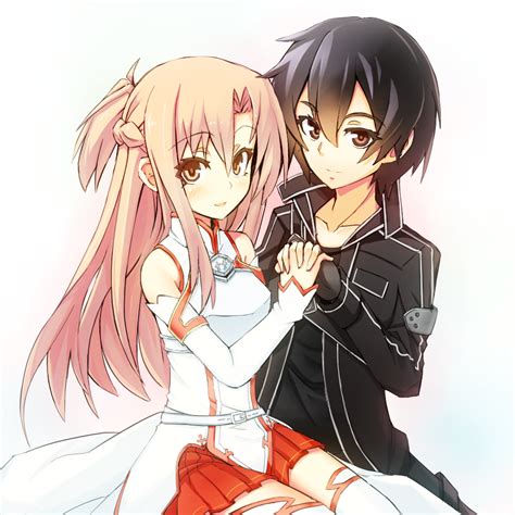 Asuna And Kirito Sword Art Online Drawn By Nahu Danbooru