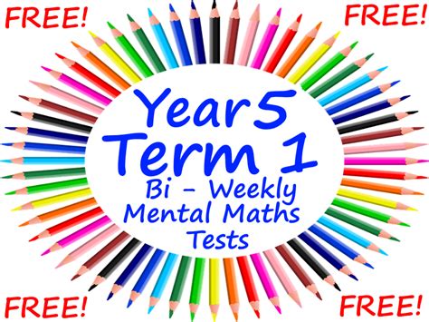 Free Year 5 Mental Maths Test Powerpoint Presentation Block 1