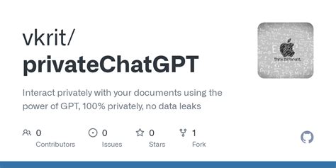 Github Vkritprivatechatgpt Interact Privately With Your Documents