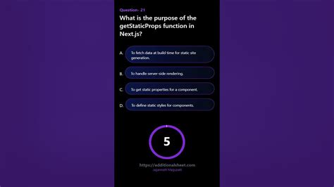 What Is The Purpose Of The Getstaticprops Function In Next Js Youtube