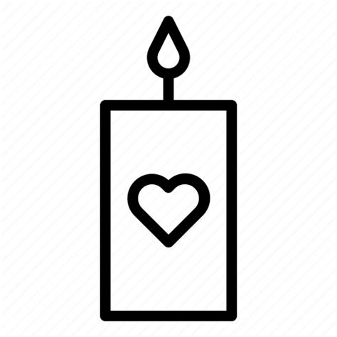Candle Heart Love Valentines Valentine Romance Romantic Icon Download On Iconfinder