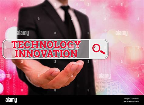 Conceptual Hand Writing Showing Technology Innovation Concept Meaning Advanced Net Connected
