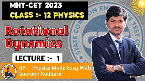 Mht Cet Chapter 1 Rotational Dynamics Youtube