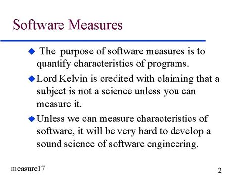 software measurement quantifying software and software development measure