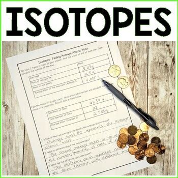 Isotopes Activity Atomic Theory Unit Average Atomic Mass Of Elements