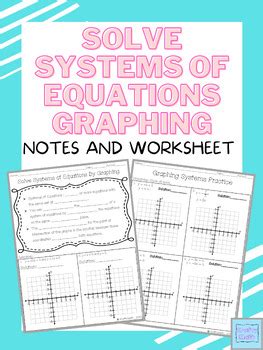 Solving Systems Of Linear Equations By Graphing By KraftyMath TPT