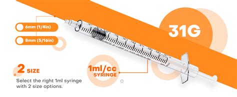 Insulin Syringe U 100 1cc With 31g 516 8mm Needle