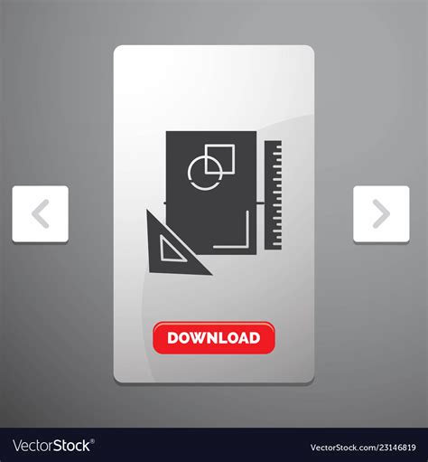 Design Layout Page Sketch Sketching Glyph Icon Vector Image