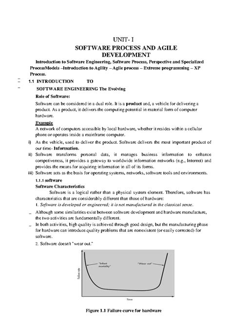 Oose Unit1 Notes Web Application Unit 1 Unit I Software Process