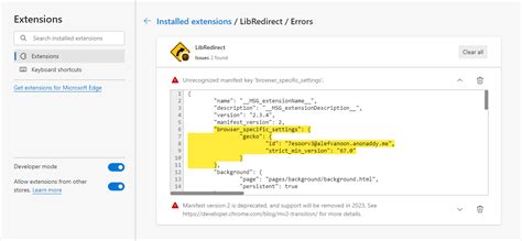 Error In Edge And Chrome Issue Libredirect Browser Extension GitHub