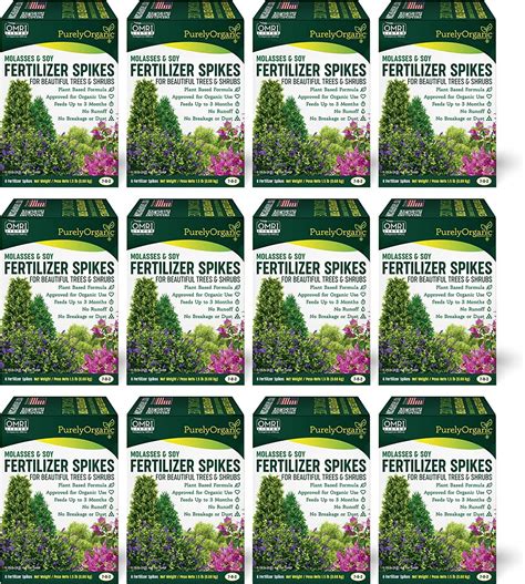 Purely Organic Tree Shrub Fertilizer Plant Food Spikes