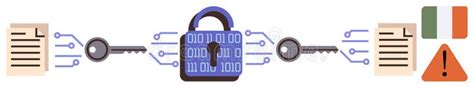 Data Encryption Process With Secure Lock And Binary Code In Digital