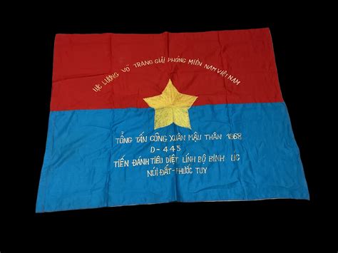 Original Viet Cong D445 Battalion Battle Flag Whiskey Rebellion Antiques