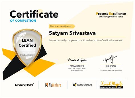 Satyam Srivastava On Linkedin Leancertification