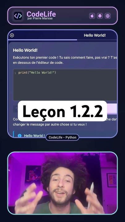 Télécharge Codelife Pour Apprendre à Coder Codelife Python 122