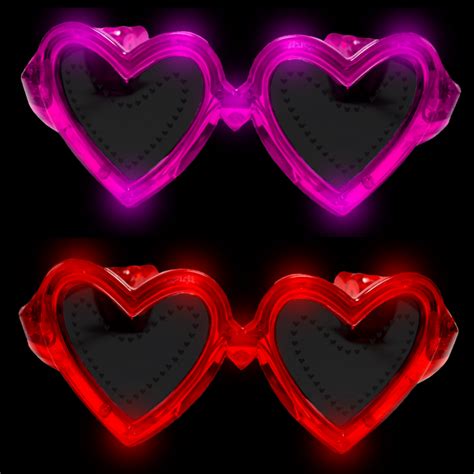 Led Light Up Heart Sunglasses