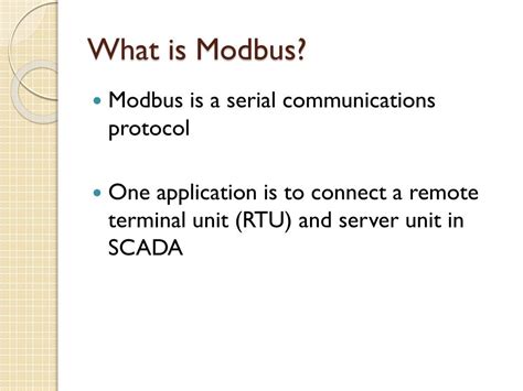 PPT SCADA MODBUS PowerPoint Presentation Free Download ID