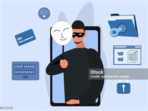 Criminal Hacker Holding Friends Mask For Hacking On Mobile Phone Screen