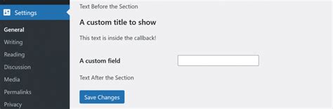 how to add a new field to wordpress admin settings