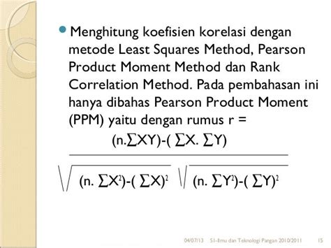 Rumus Metode Least Square
